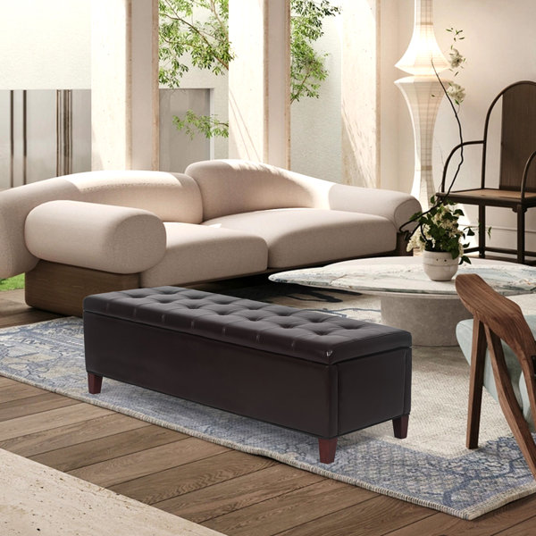 Latitude Run® Lenhartsville Faux Leather Upholstered Storage Bench